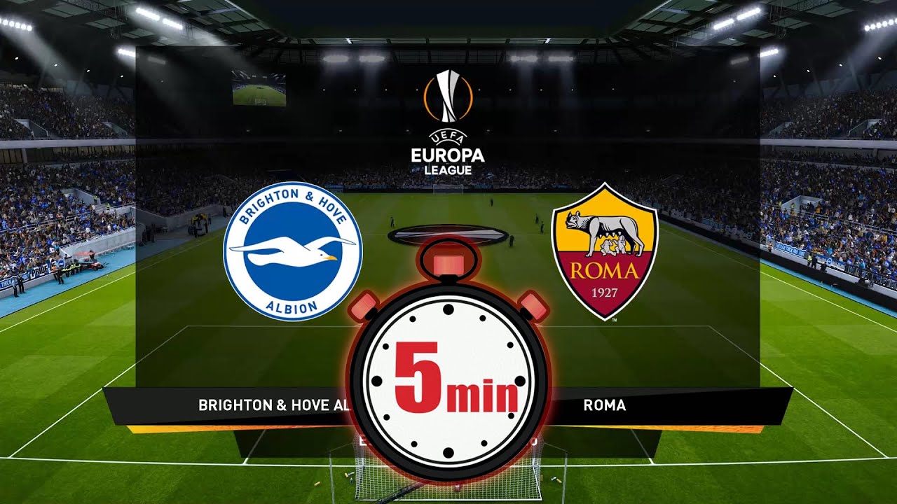 [In 5 minutes] | Brighton V AS Roma | UEL 2023-24 - YouTube