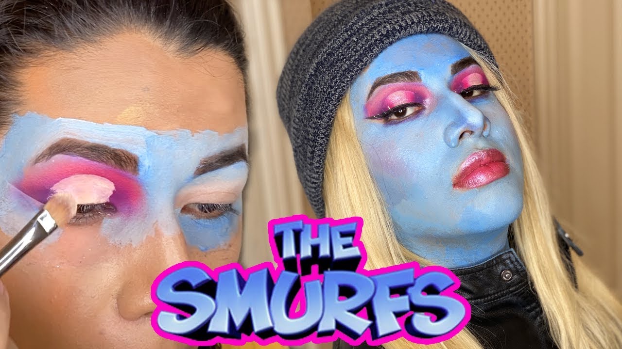 The Smurfs' Smurfette Makeup Tutorial | The Lost Village | PapiVodka ...