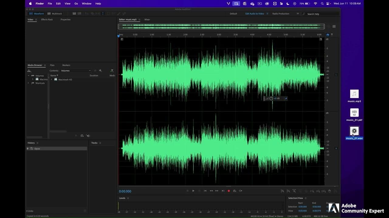 Convert MP3 to WAV using Adobe Audition - YouTube