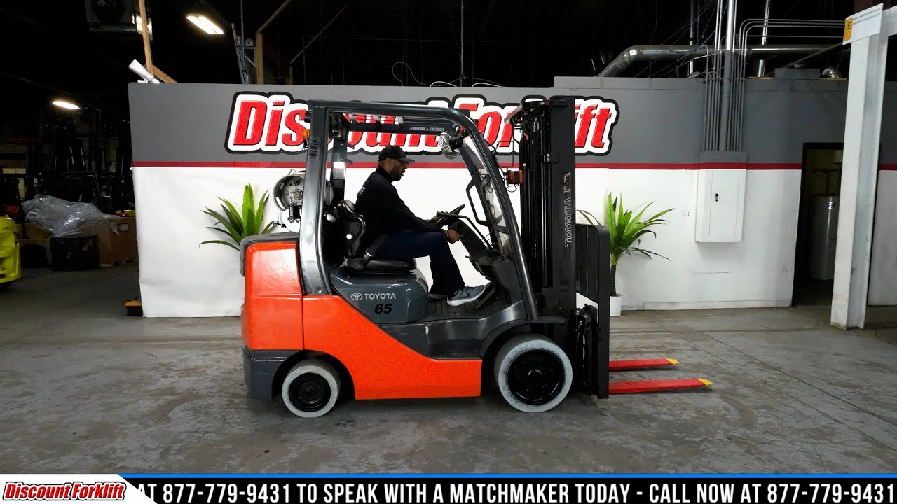 TOYOTA 8FGCU32 6,500 lb LP(Propane) #8319 - Forklift for Sale - YouTube