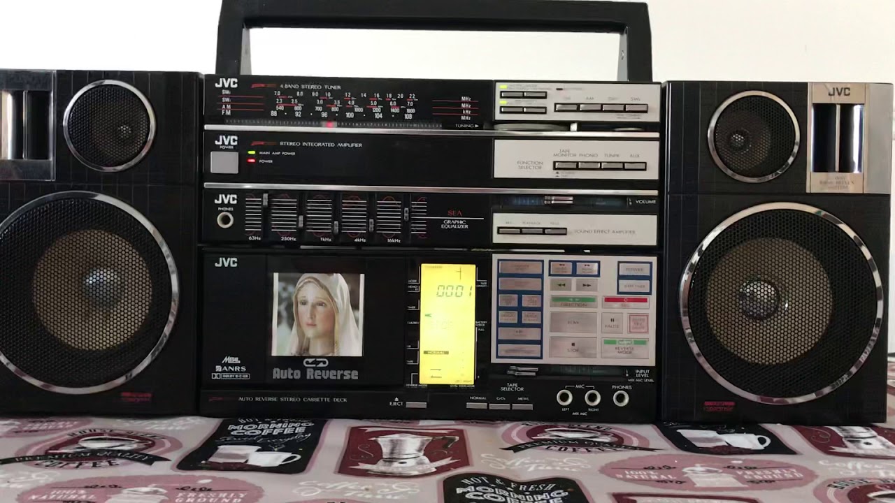 Radio boombox JVC PC-55 - YouTube