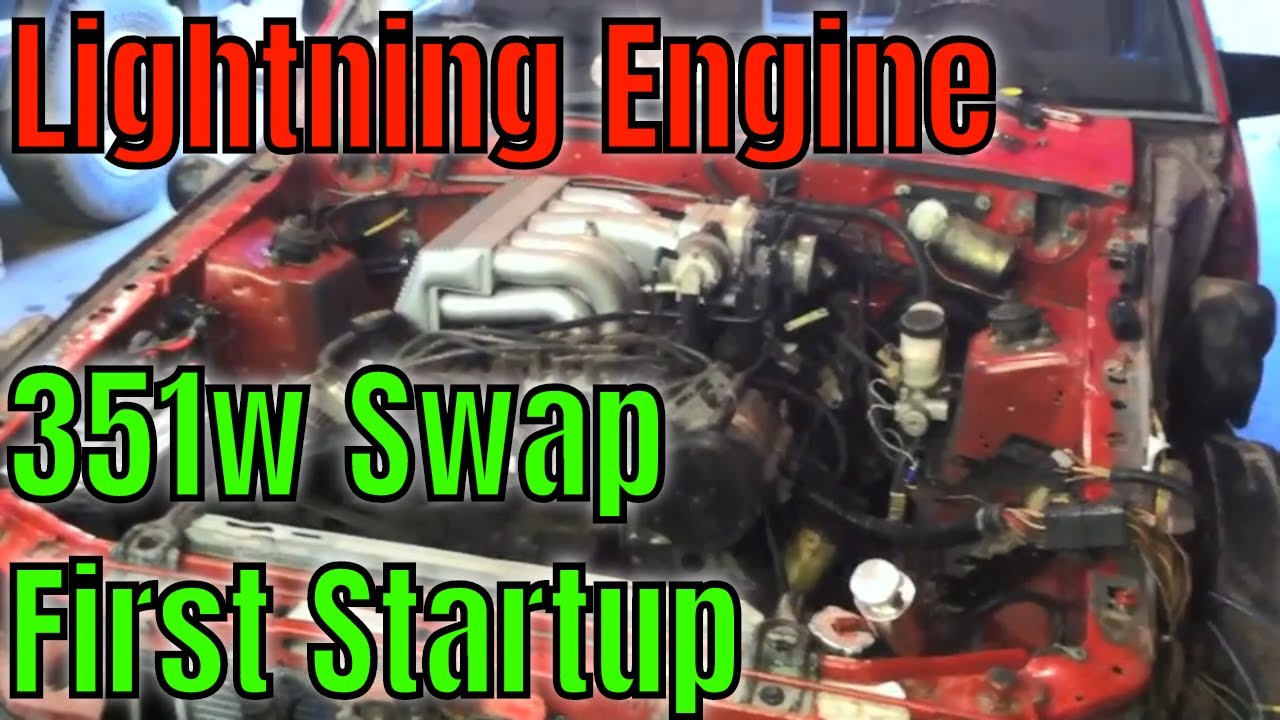 Foxbody 351w Lightning Engine Swap First Start [86 Foxbody Mustang ...