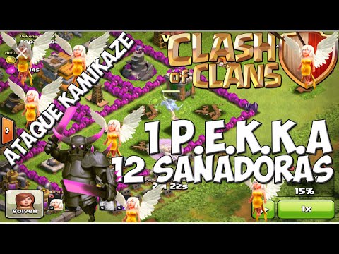 ¡¡¡ATACANDO CON UN PEKKA Y 12 SANADORAS!!!