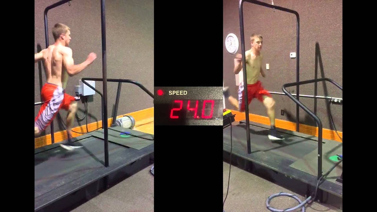High School Sophomore Runs 24 mph on Treadmill - YouTube