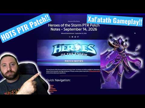 HOTS PTR Patch Notes 9/14/2026!!  Xal'atath Gameplay on the PTR!!