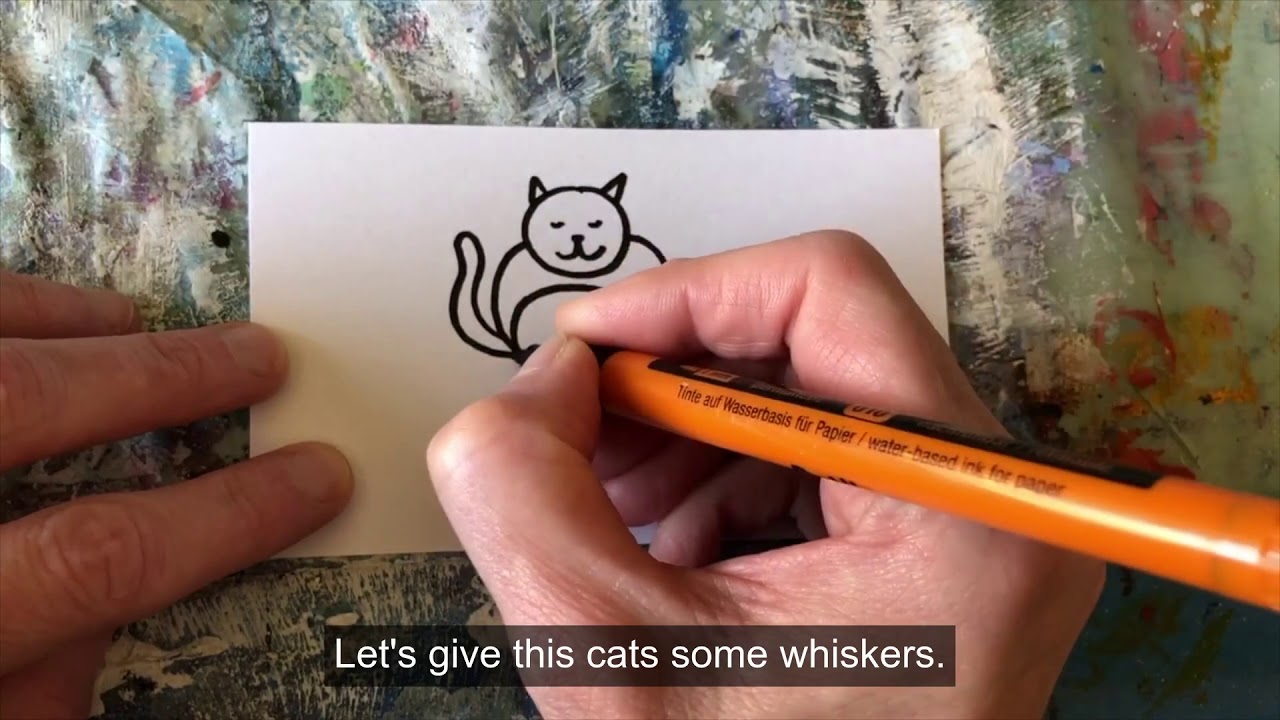 Visual Thinking Drawing Tutorial: Let's draw a cat! - YouTube