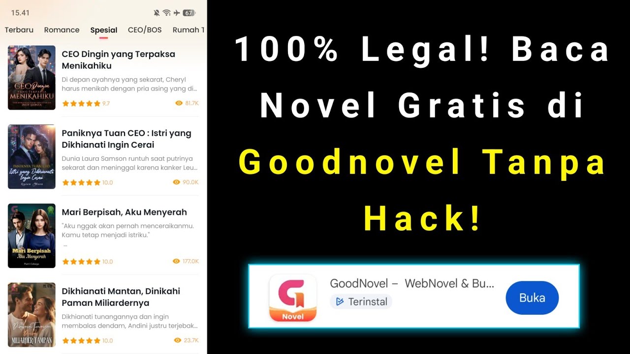Cara Baca Novel Gratis Di Goodnovel | Cara Baca Gratis Goodnovel - YouTube