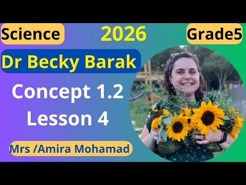 Science Grade4 | Dr Becky Barak | lesson 4 Concept 1.2 |First term 2026 ...