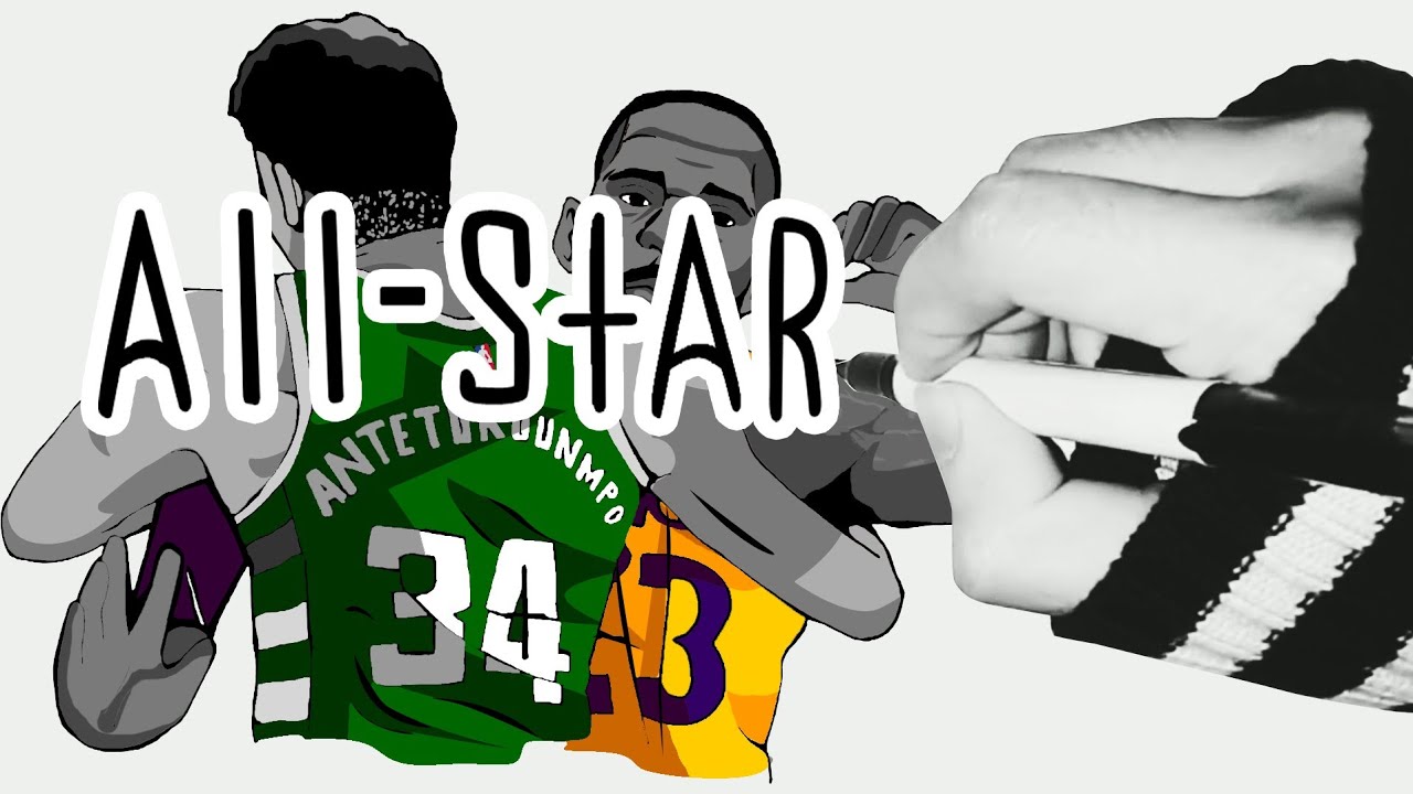 Nba all star - How to draw from the word all-star ( team Giannis vs ...