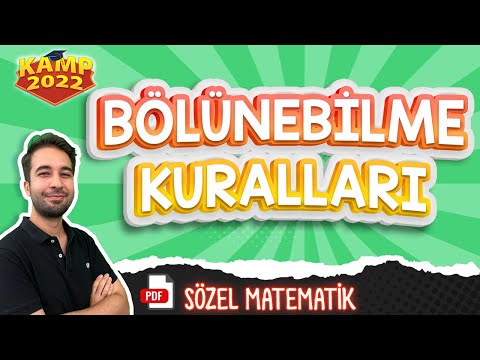 Bölünebilme Kuralları | TYT - SÖZEL Matematik #Kamp2022 #tyt2022SOZMAT4