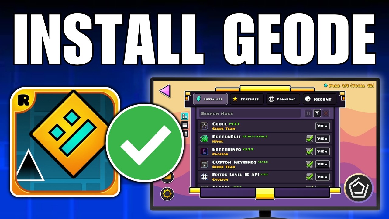How To Install Geode For Geometry Dash (2026) - YouTube