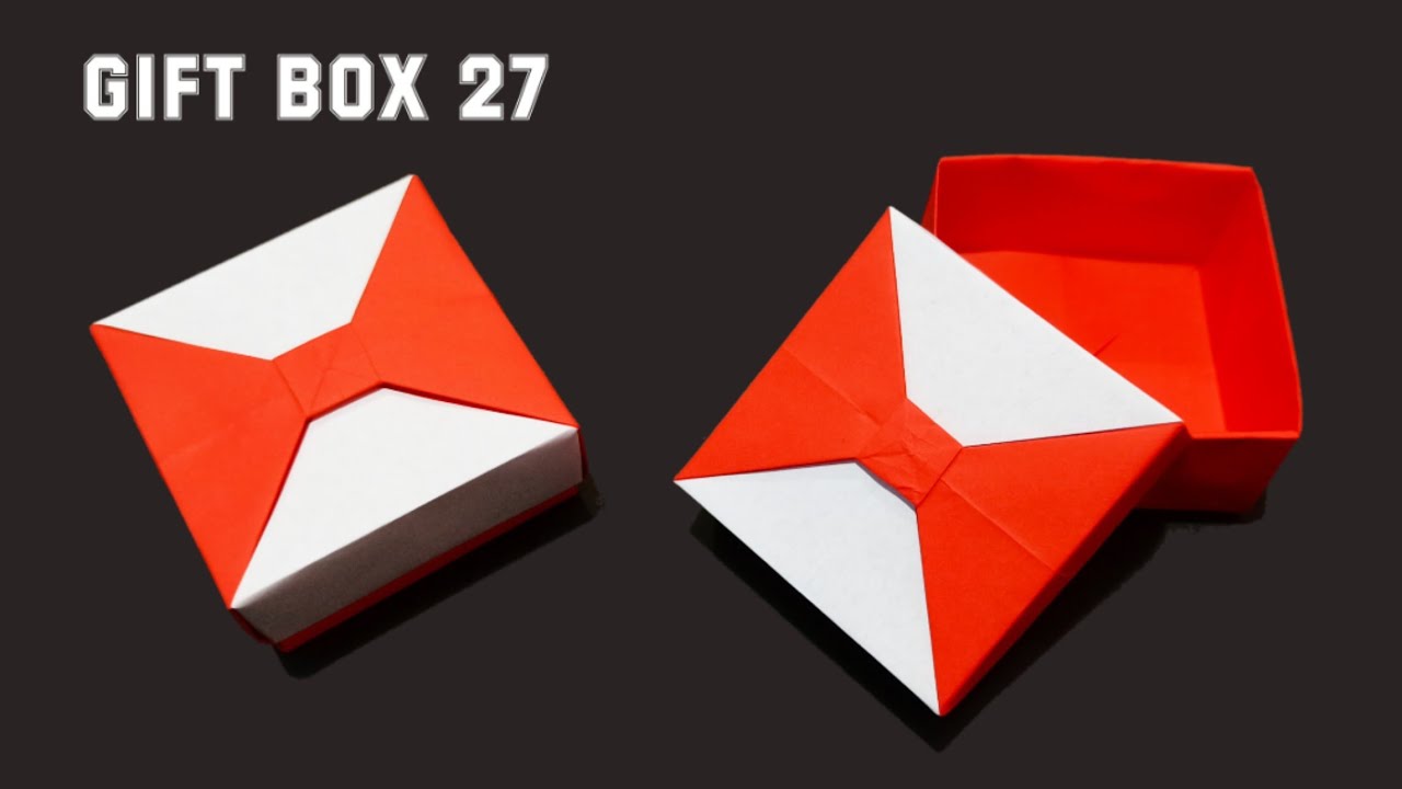 Kotak kado merah putih edisi Agustusan - Origami Gift Box 27 - YouTube
