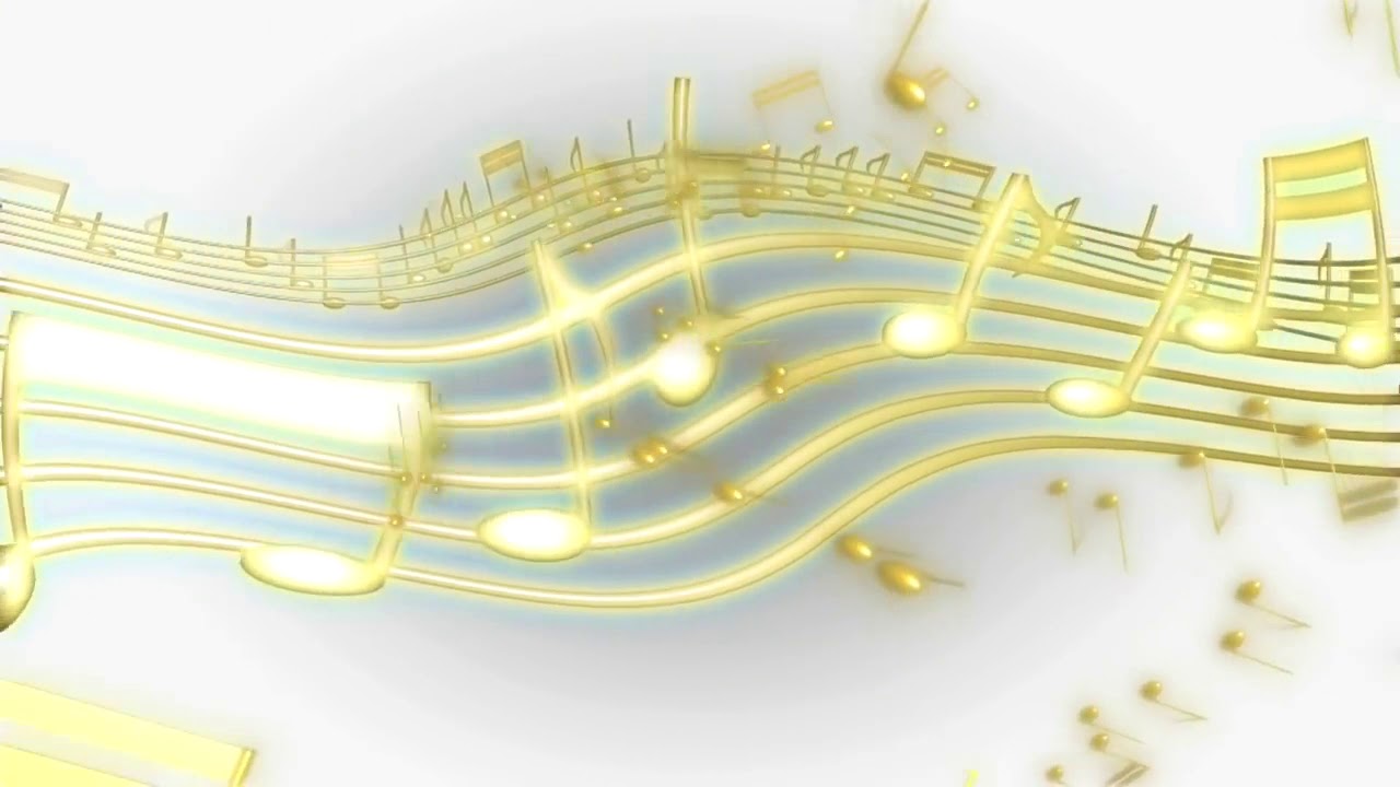 Golden Music Notes, Sounds, No Copyright, Copyright Free Video, Motion ...