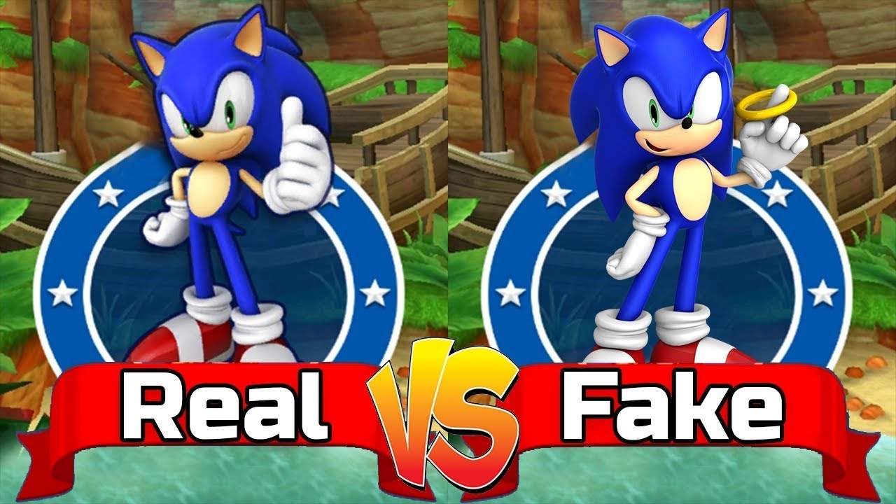 Sonic Dash vs Hedgehog Run Adventure - Real Sonic vs Fake Sonic All ...
