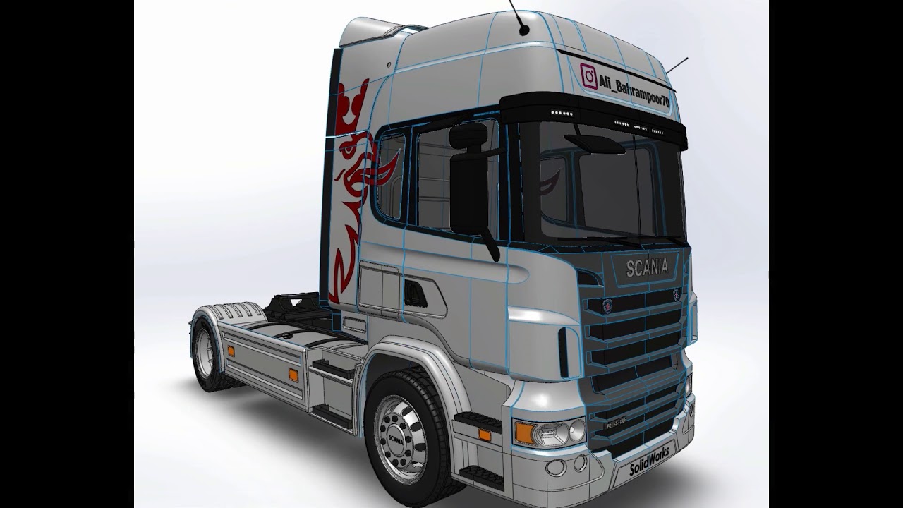 Design Truck Scania in solidworks - YouTube
