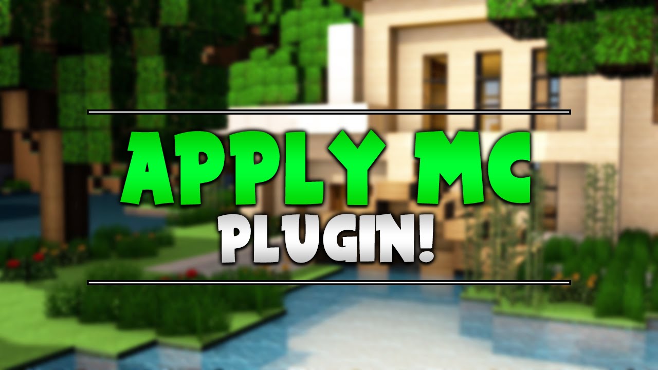 APPLY MC! | Minecraft Plugin Tutorial - YouTube