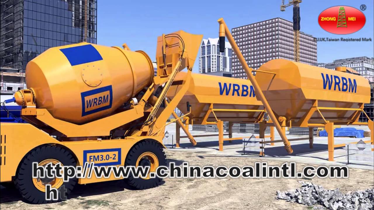 Mobile Concrete Mixing Station, self Loading transit mixer - YouTube