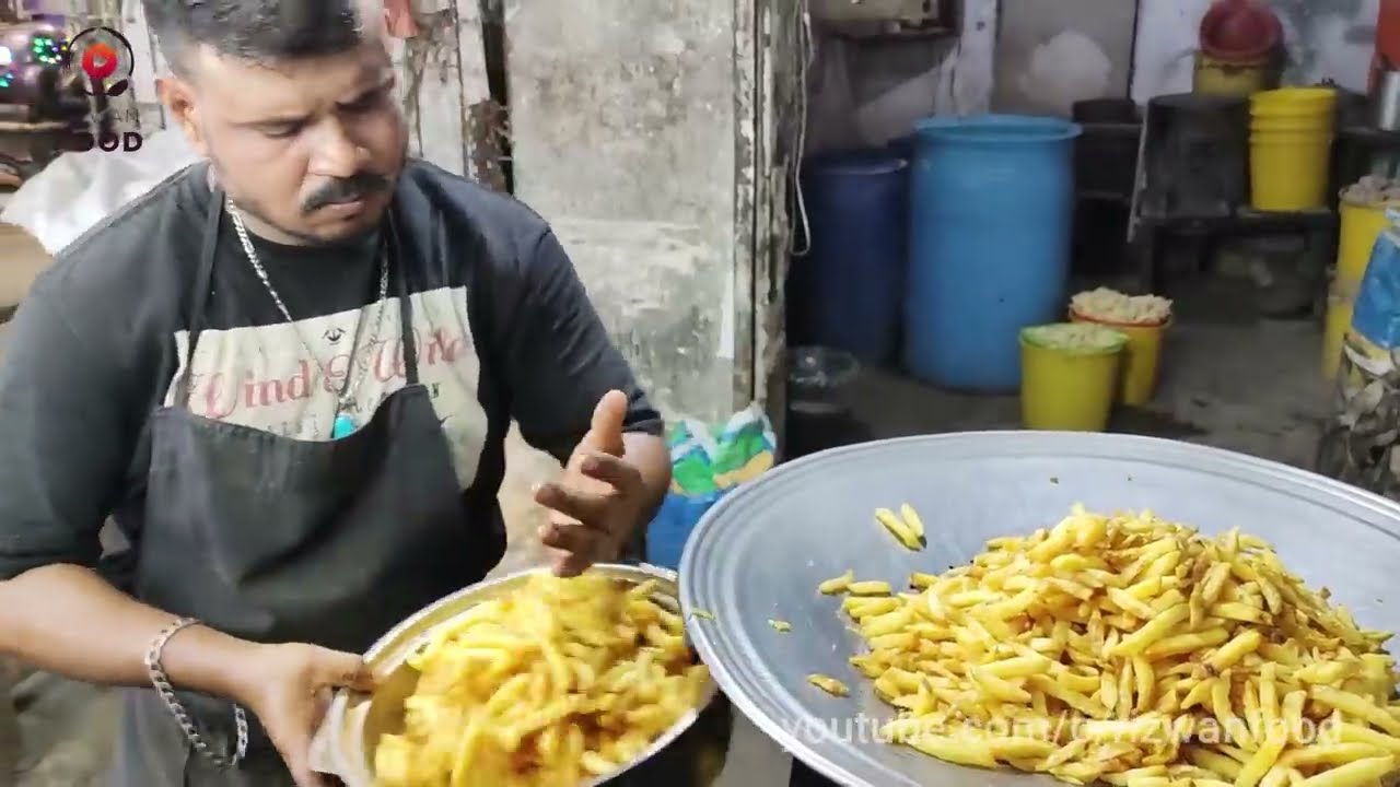 Hardworking Kids and Man Making Crispy French Fries | Complete Process ...