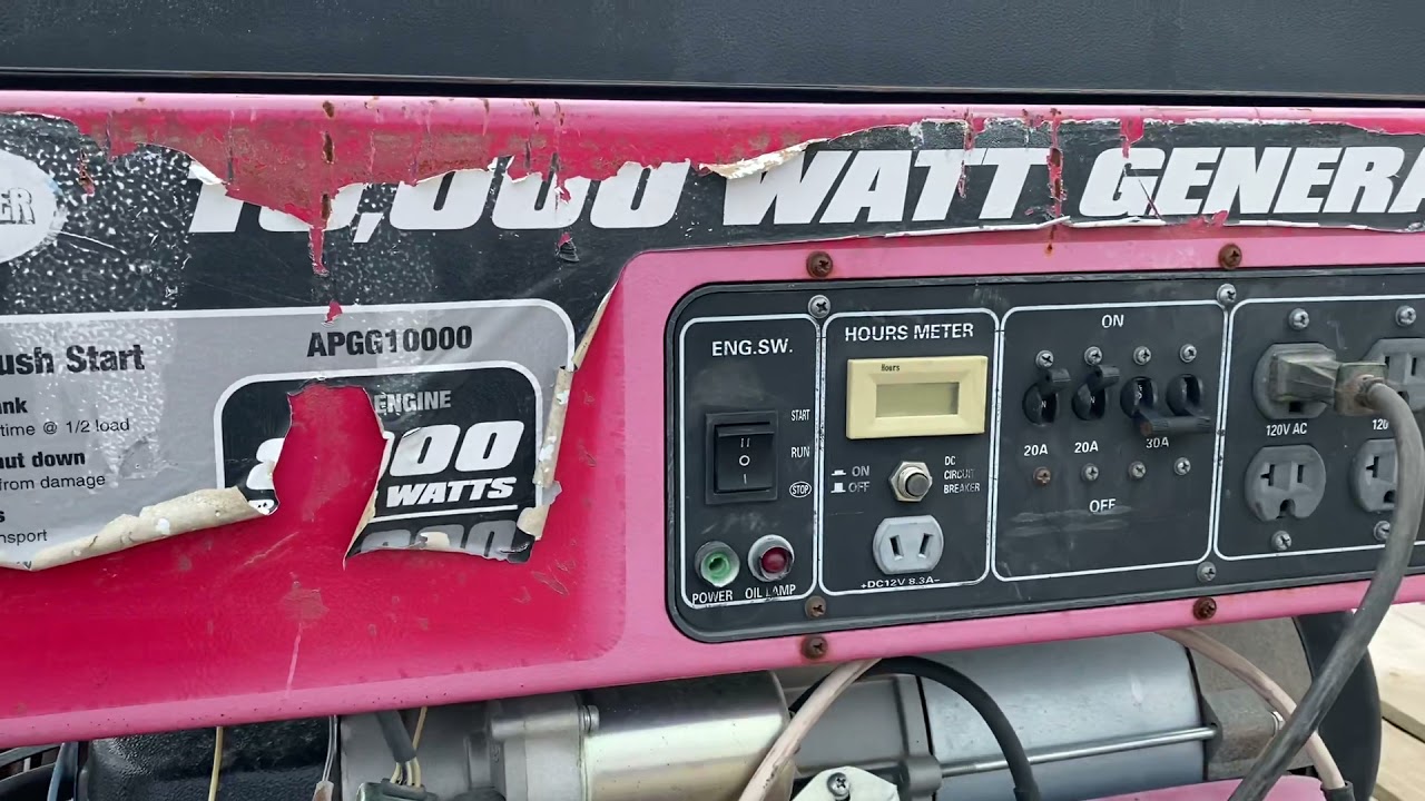 All-Power 10,000 Watt Generator w/ Electric Start - #5849 - YouTube