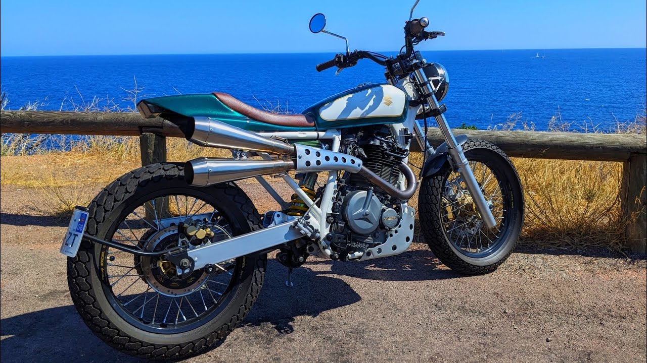 Suzuki DR800 Flat Track test ride - YouTube