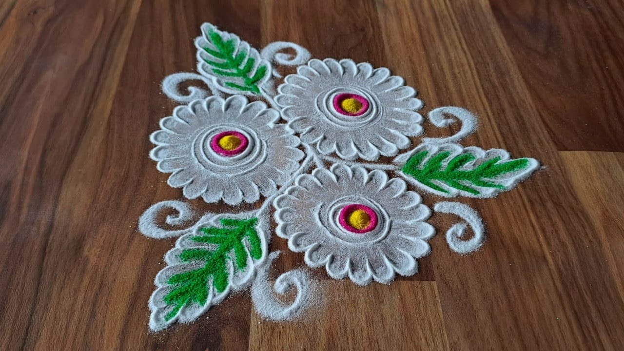 cute, daily small rangoli designs #rangoli #easyrangoli #reels #shorts ...
