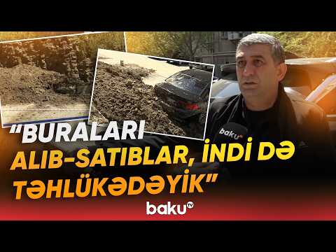 Xətaidə torpaq sürüşdü | Avtomobillərə ziyan dəydi - Baku TV