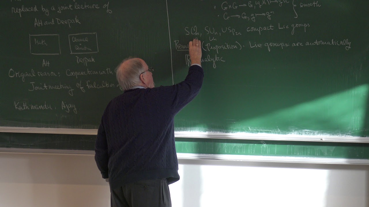 Symmetry in Modern Geometry – Lecture 14 – Prof. Dr. Alan Huckleberry ...