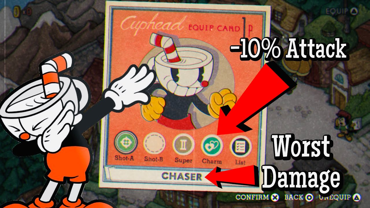 Beating The DLC Bosses in Cuphead with The WORST Damage Build & ON ...