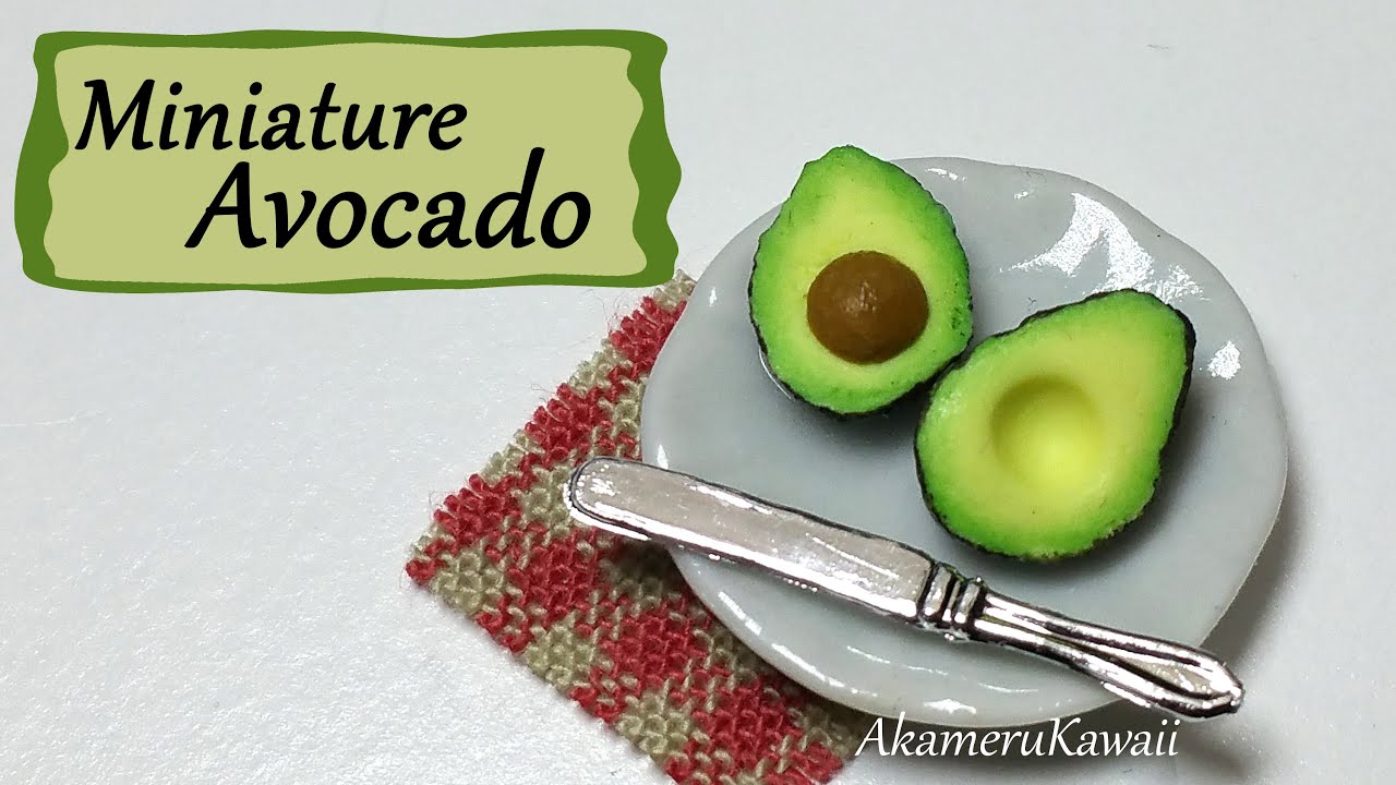 Easy Miniature Avocado - Polymer Clay Tutorial - YouTube