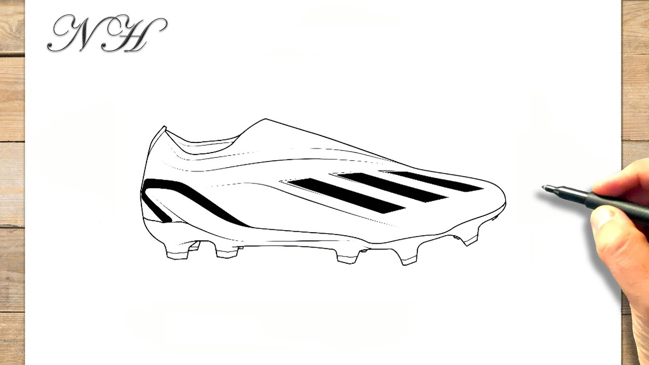 Comment dessiner des crampons de foot ‎ - YouTube