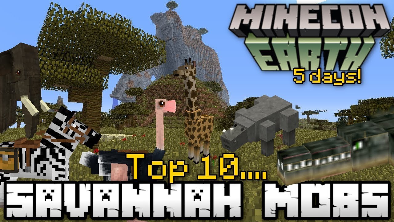 Minecraft - TOP 10 SAVANNAH MOBS [ Minecon Vote ] MCPE / Xbox / Bedrock ...