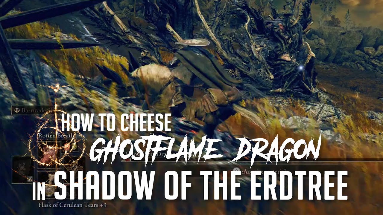 How to Cheese Ghostflame Dragon at Moorth Ruins in Shadow of the Erdtree (Easy Kill) - YouTube