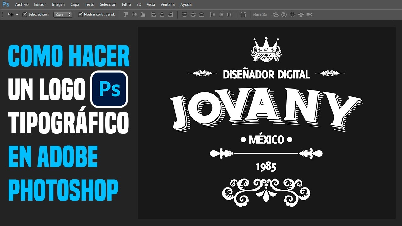 Como Hacer Logo Tipográfico en Photoshop. - YouTube