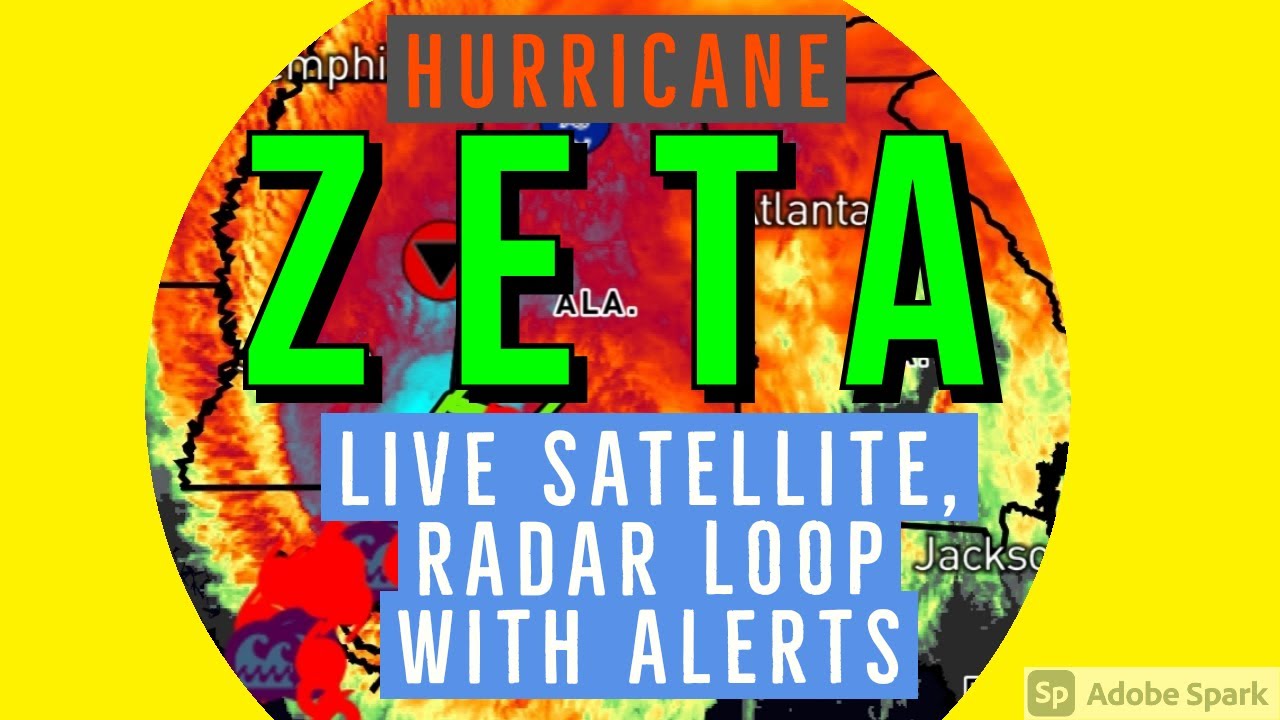 ZETA - Water Vapor, Radar, Storm Reports Loop with Alerts - YouTube