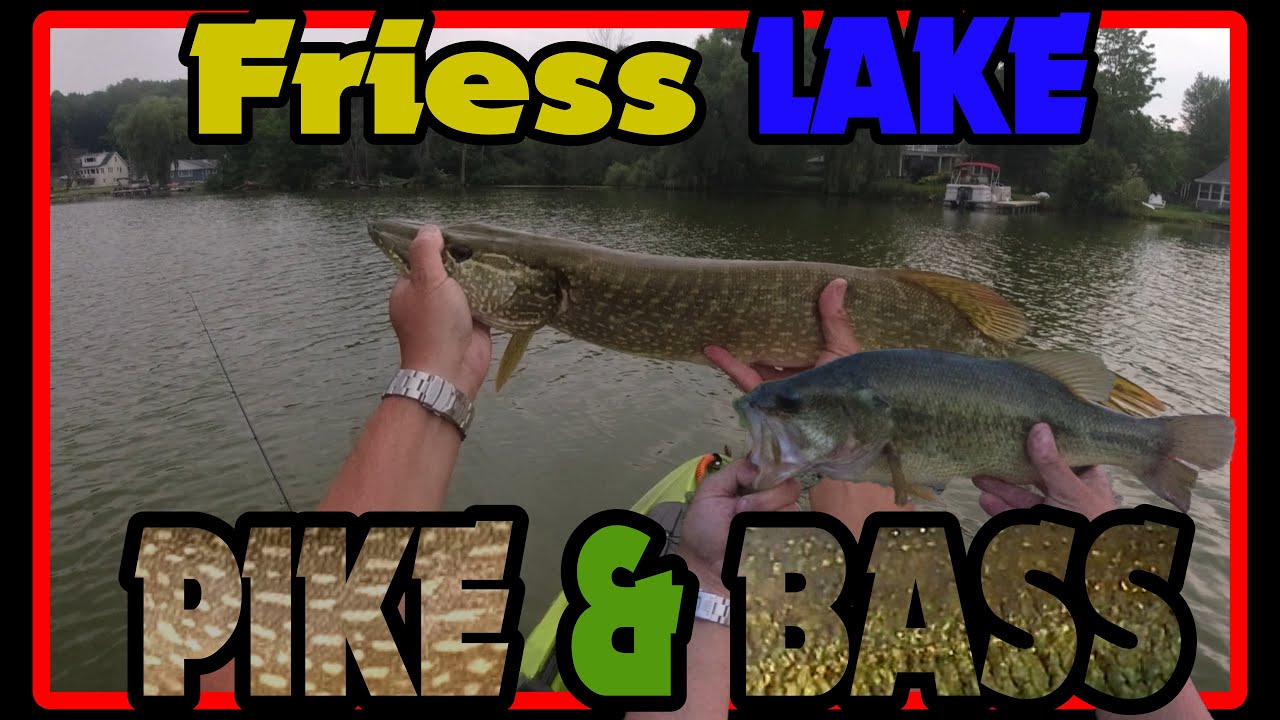 Evening Kayak Bass and Pike Fishing on Friess Lake with the Native ...