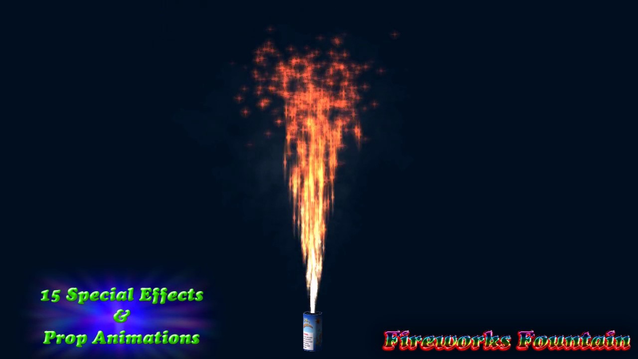 Fireworks Fountain - A 3d Animated Special Effect iClone 5 Prop - YouTube