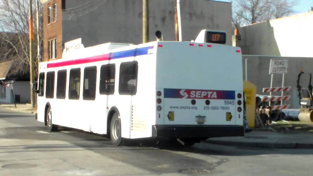 SEPTA BUS: NEW FLYER D40LF 5945 ON ROUTE: 117 PT2 - YouTube