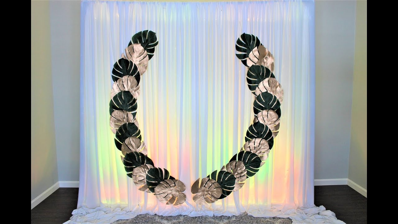 Exotic Leaf Backdrop DIY | How To - YouTube