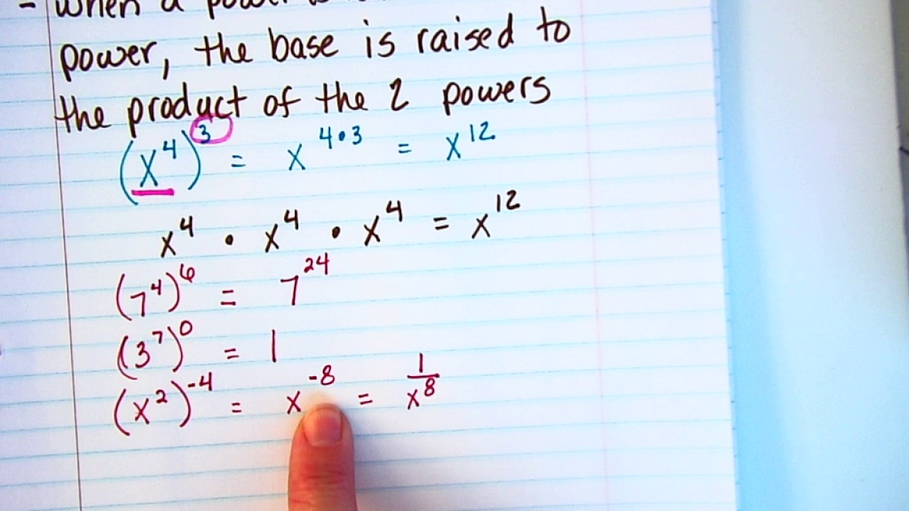 Power of Power notes and examples - YouTube