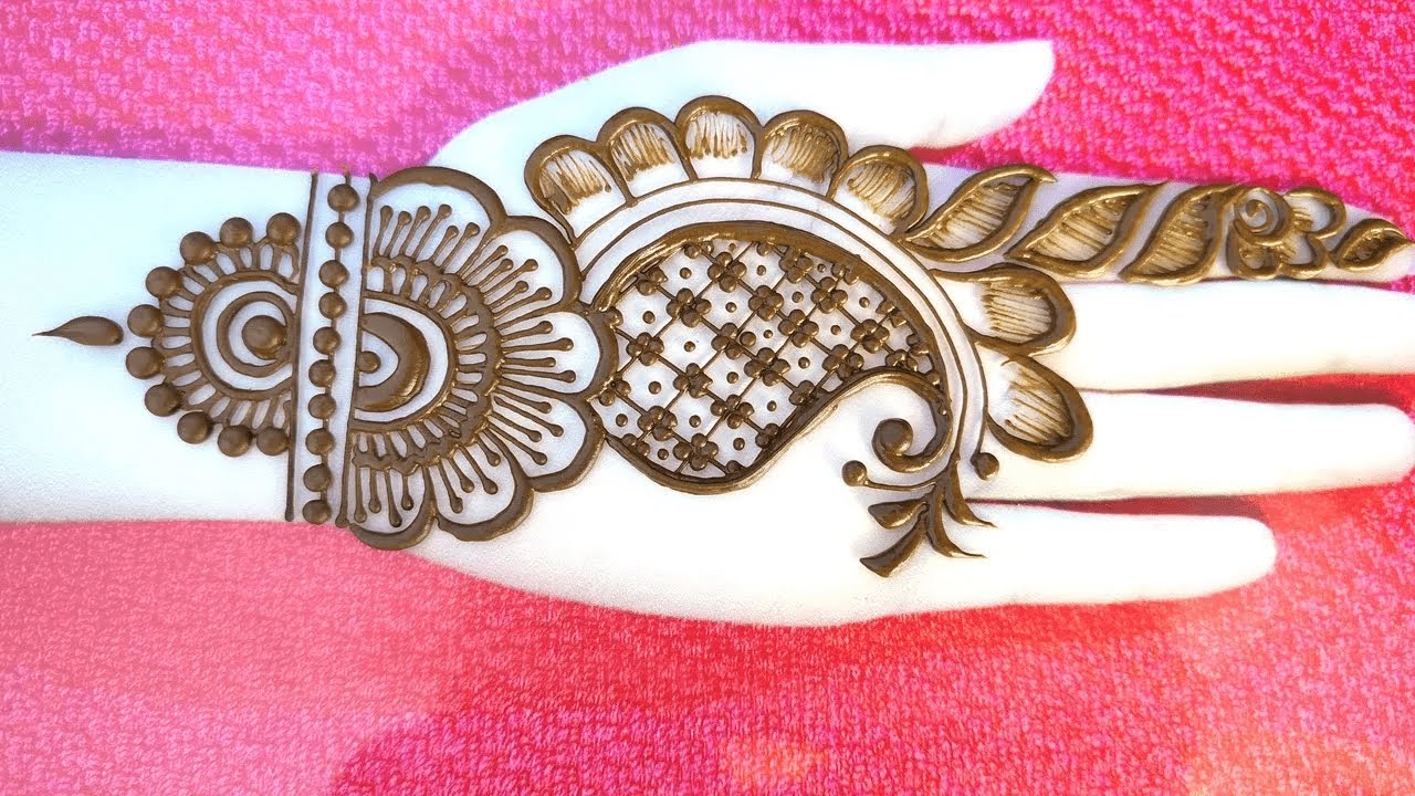 New Flower Arabic Bel Mehandi ka design | Stylish Saral Mehandi ka ...