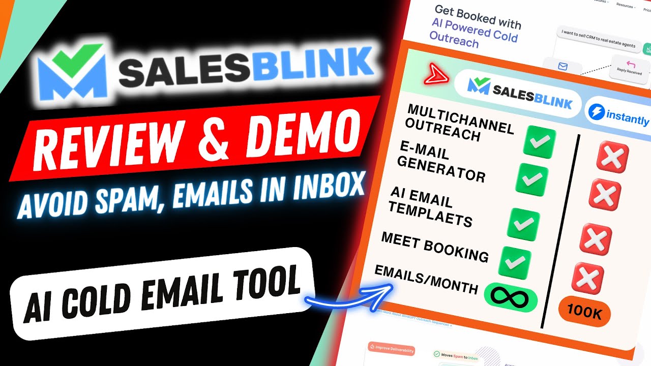 Cold Email Marketing for Beginners using Ai - SalesBlink Review 2024 (Demo & Tutorial) - YouTube