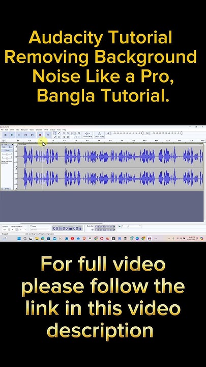 Audacity Tutorial Removing Background Noise Like a Pro. full video: https://youtu.be/7xt9ssh57WI ...