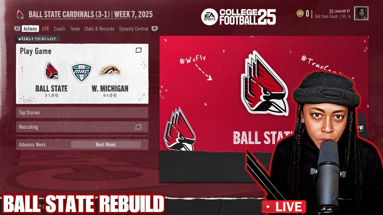 Ball State Rebuild Year 2 College Football 25 - YouTube