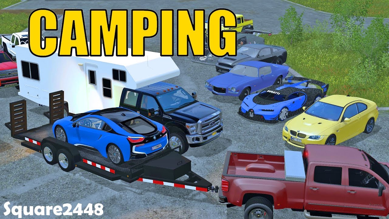 Farming Simulator 17 - Camping - New RV - Sunday Car & Truck Show - YouTube