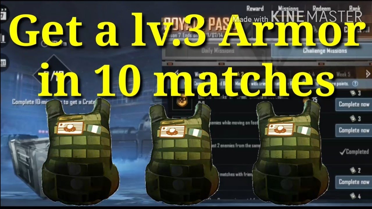 Get a Lv.3 Armor in 10 Matches PUBG S7 Week2 - YouTube
