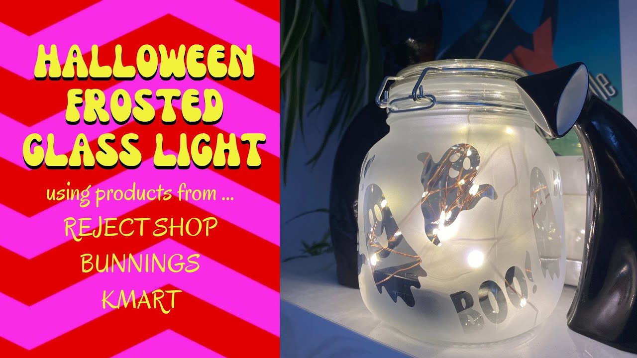 🐈‍⬛🎃👻 Ghoulish Halloween Frosted Glass Light 🐈‍⬛🎃👻 - YouTube
