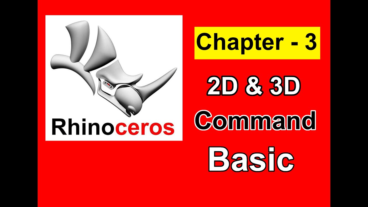 Basic command of Rhino software Ch - 3 || 2D and 3D Basic command - YouTube
