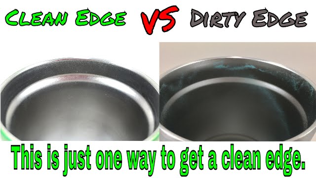 One easy way to get a clean edge when Powdercoating a YETI. - YouTube
