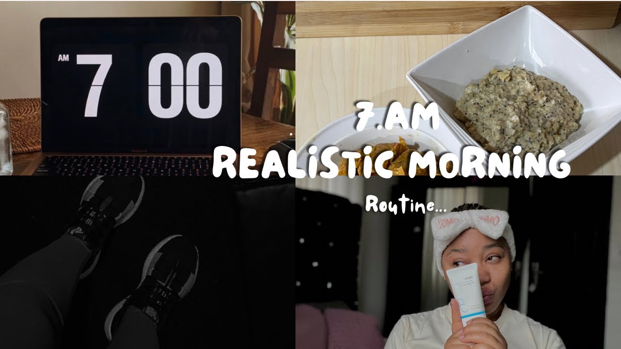 WEEKLY VLOG#15 / 7:00am Realistic Morning Routine /Work from home ...