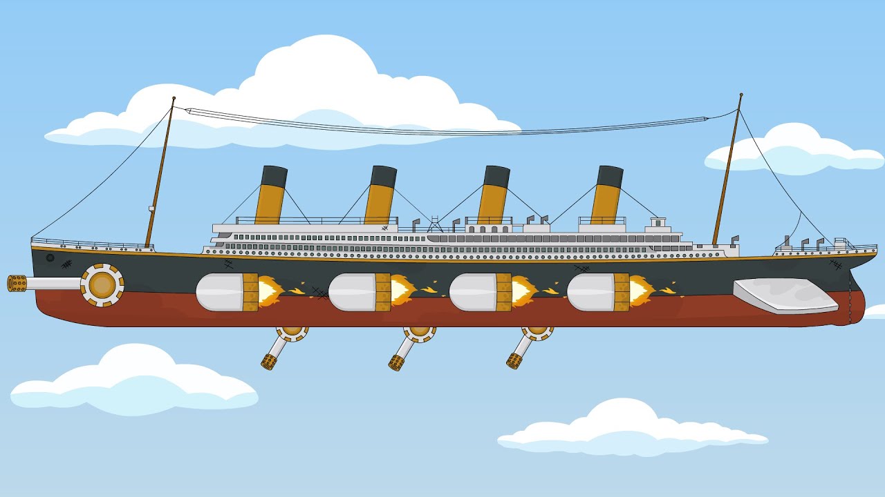 The Flying Titanic | Battleship Animation - YouTube